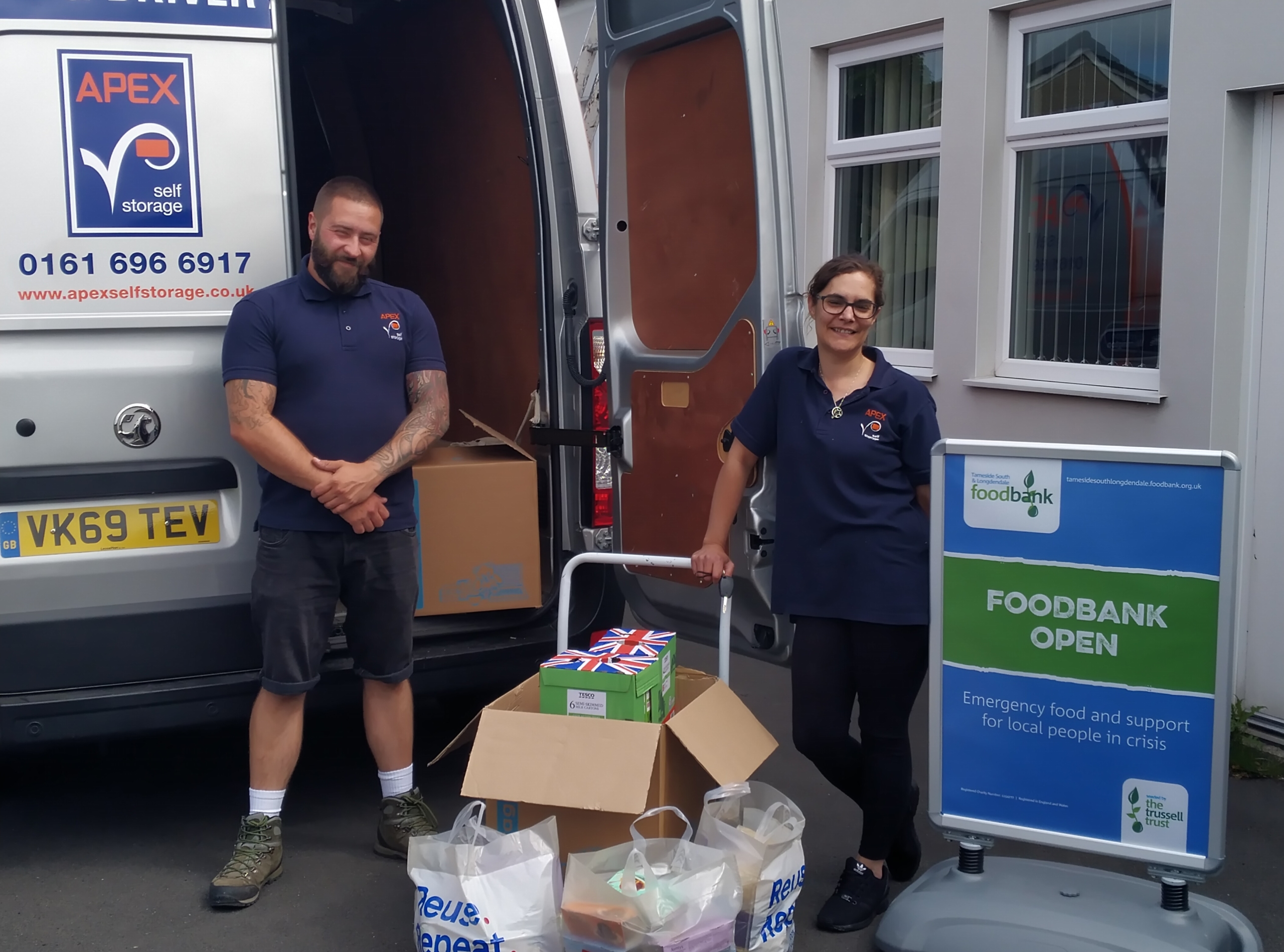 168 Meals For Tameside South Food Bank | Apex Self Storage